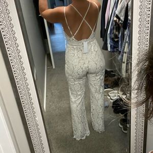 Aakaa | Pants & Jumpsuits | Nwt Glimpse Of Glam Lace Jumpsuit | Poshmark